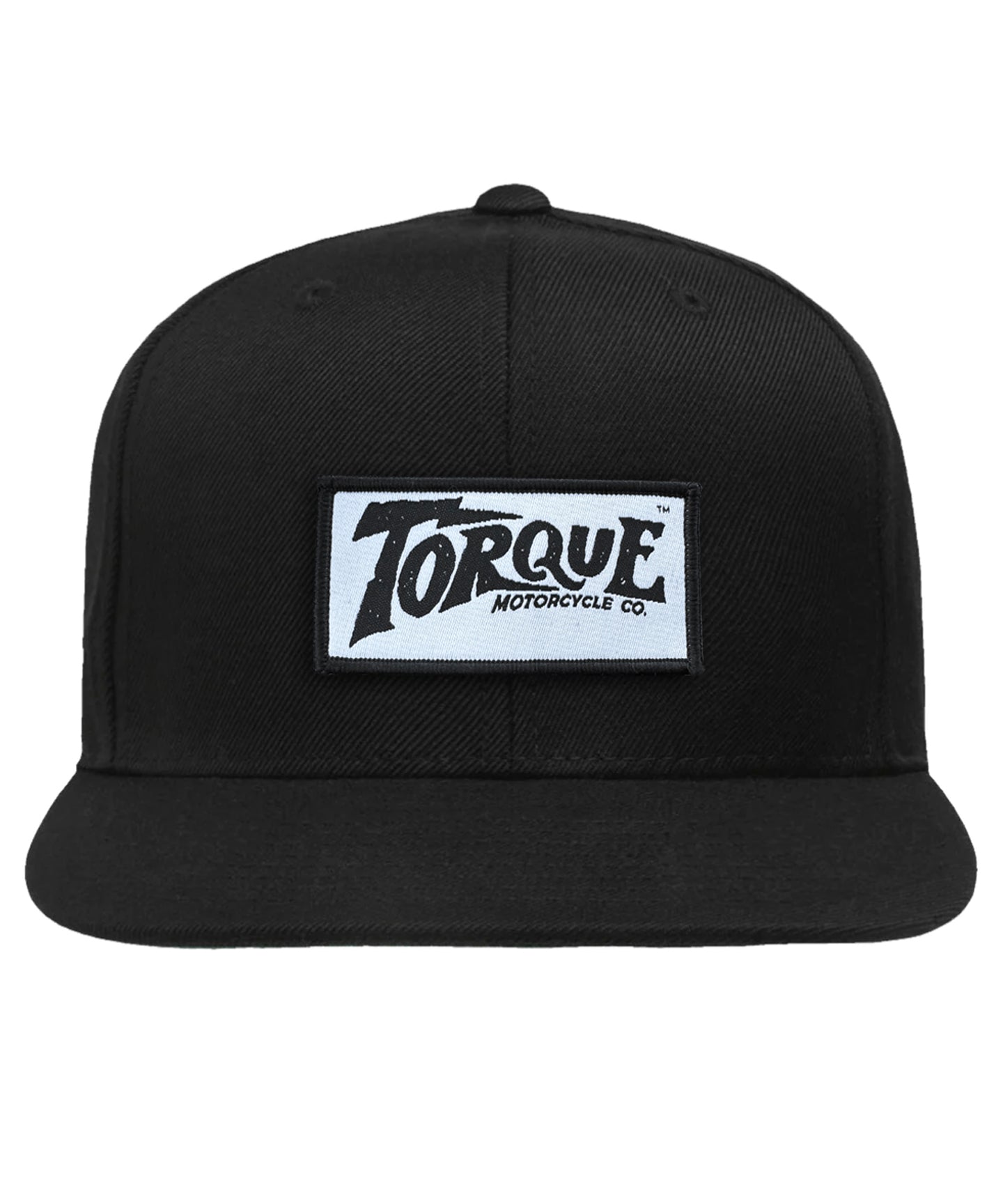 BRANDED SNAPBACK HAT | BLACK – TORQUE MOTORCYCLE CO.